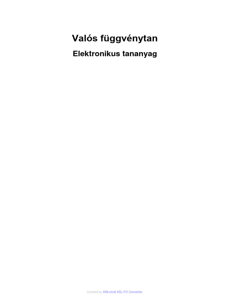Valos Fuggvenytan | PDF