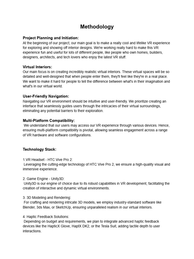 Architectural Interior Design Methodology Pdf Virtual Reality