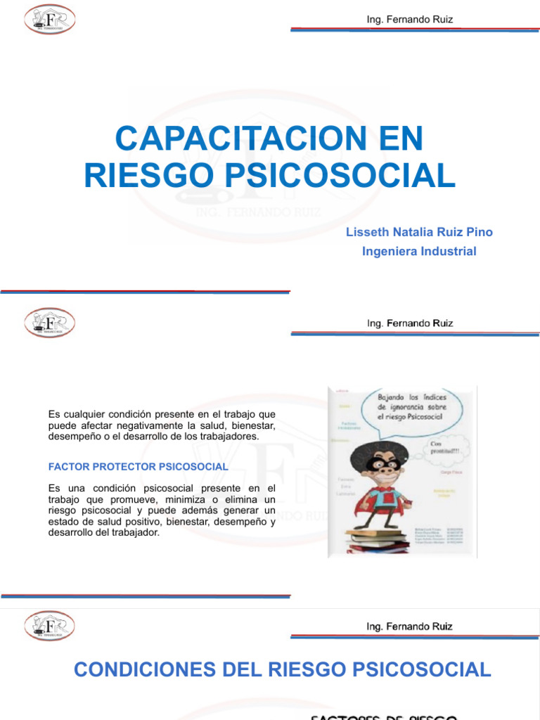 Capacitacion Riesgo Psicosocial | PDF | Estrés (biología) | Sicología