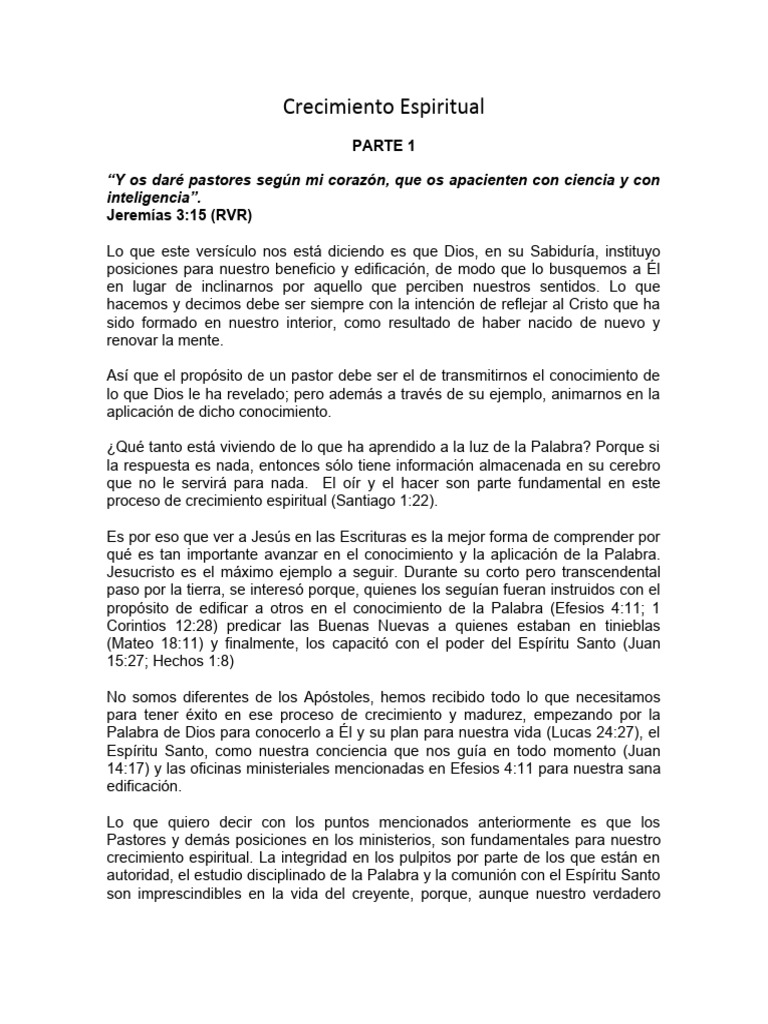 Crecimiento Espiritual | PDF | Alma | Pablo el apóstol