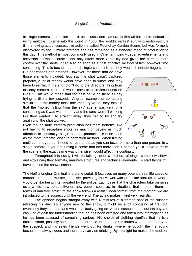 Single Camera Production | PDF