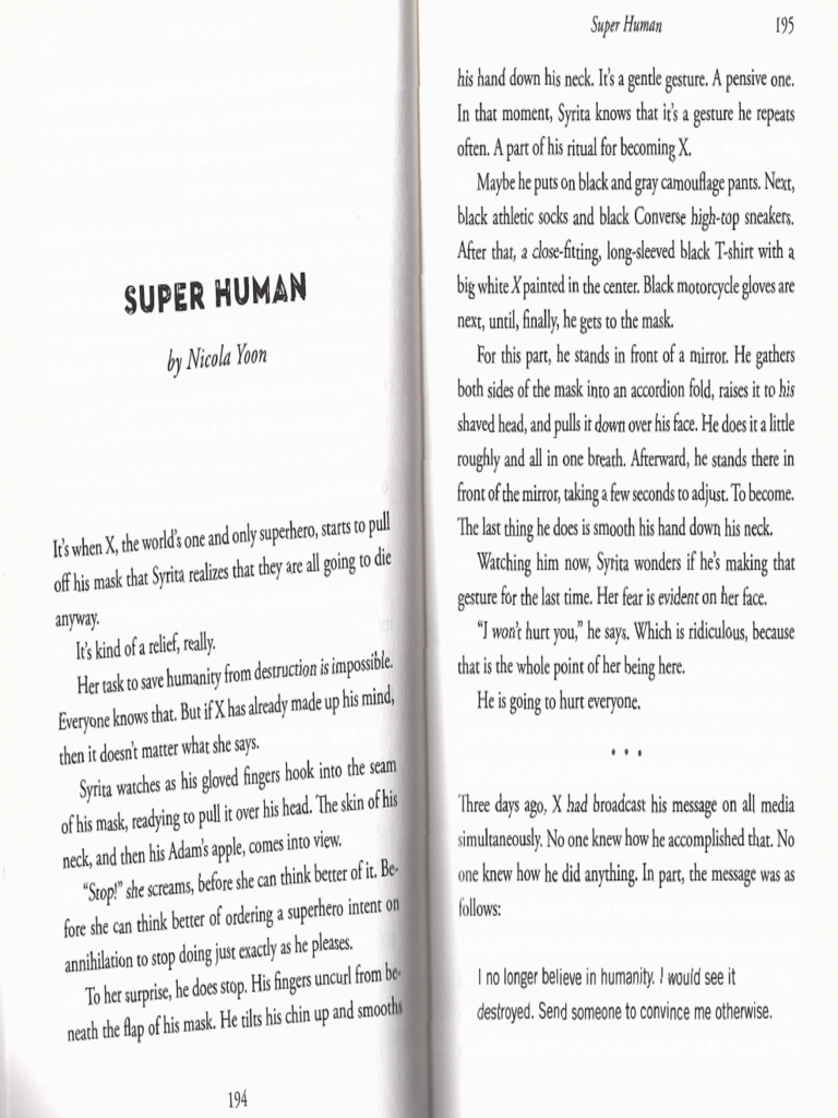 Super Human - Nicola Yoon | PDF