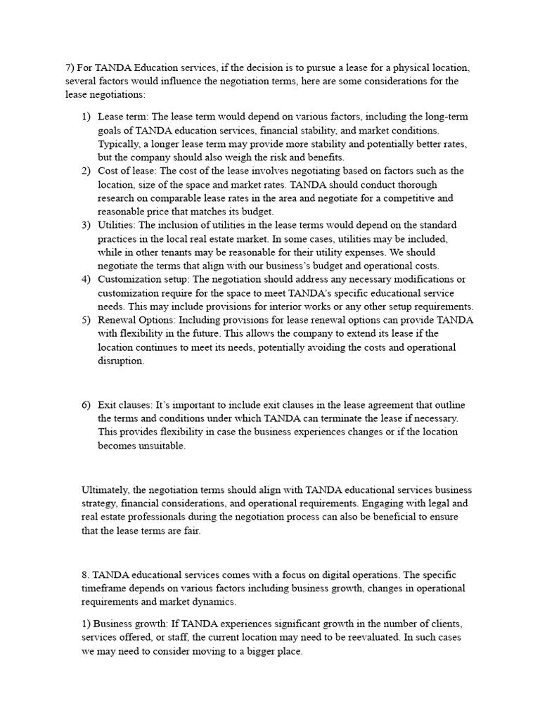 TANDA New (1) (1) FIinal | PDF | Lease | Augmented Reality