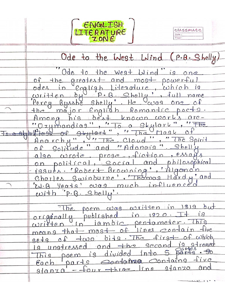 Ode To West Wind | PDF