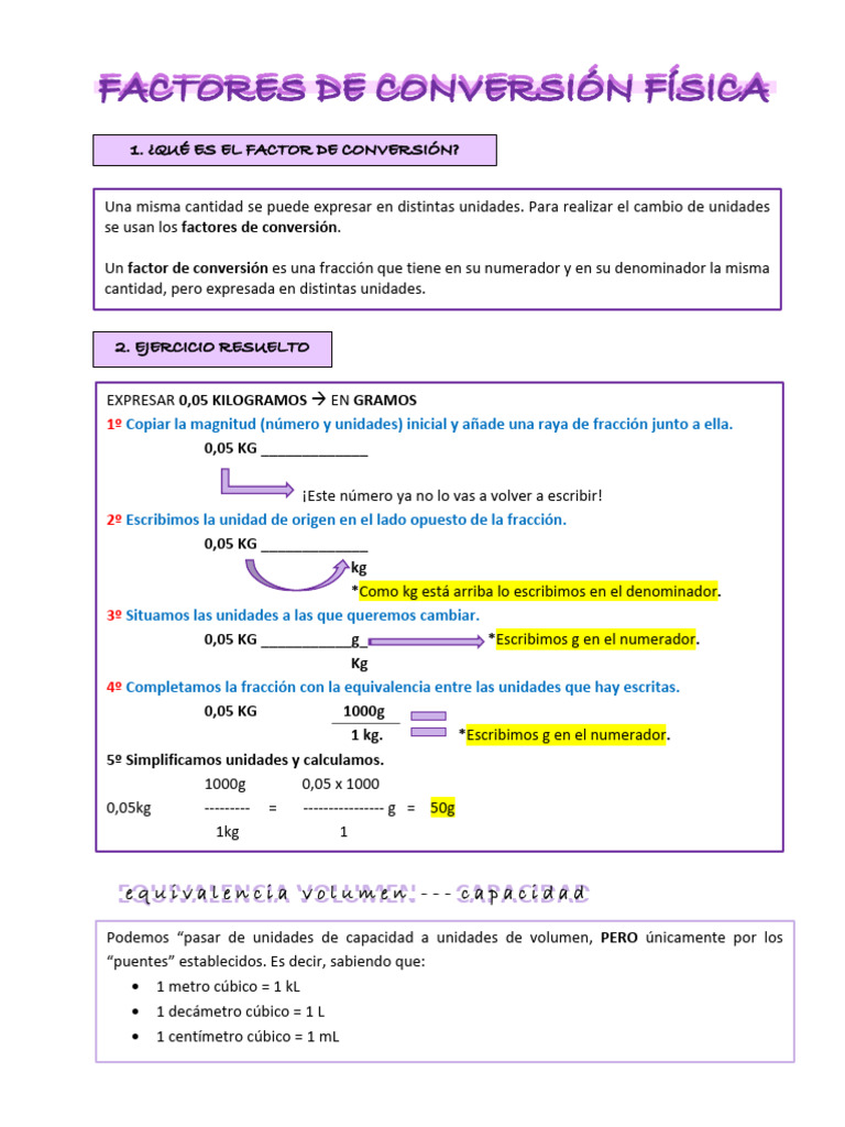Conversión de Unidades: Volumen y Capacidad | PDF | Kilogramo | Volumen