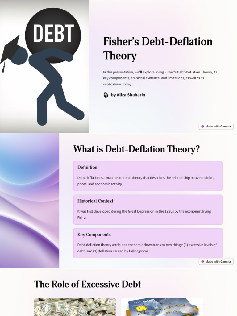 Fishers Debt Deflation Theory | PDF | Deflation | Recession