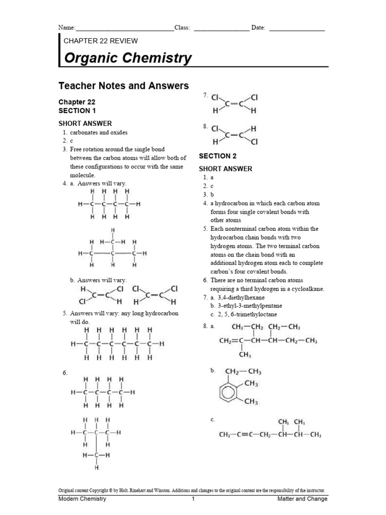 Worksheet-G12-Chemistry-22 1+22 2+22 3+22 4 | PDF | Alkane | Ester