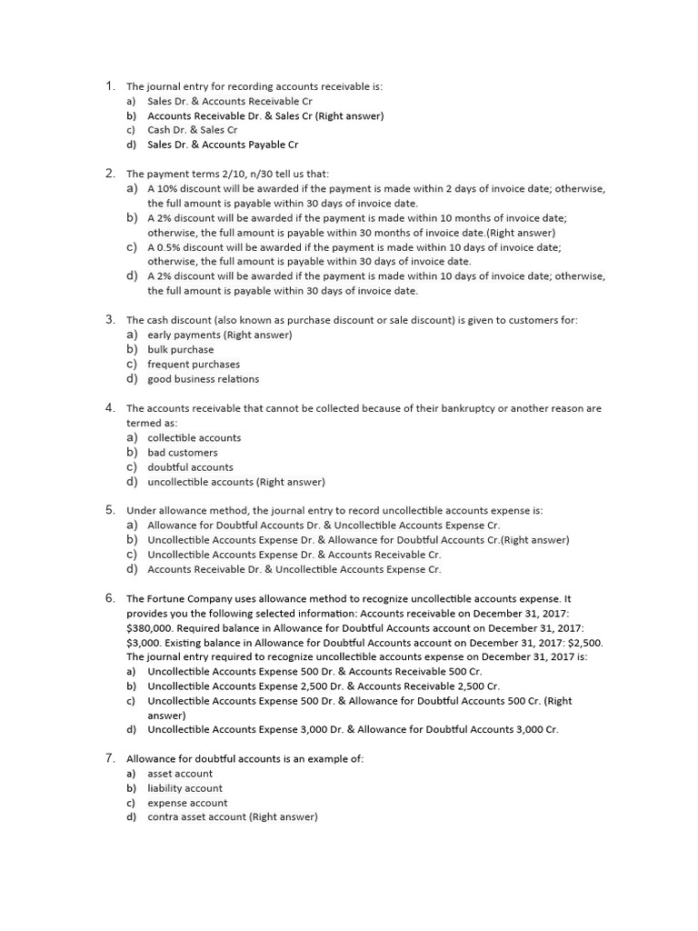 EA-Part - 3 | Download Free PDF | Bad Debt | Accounts Payable