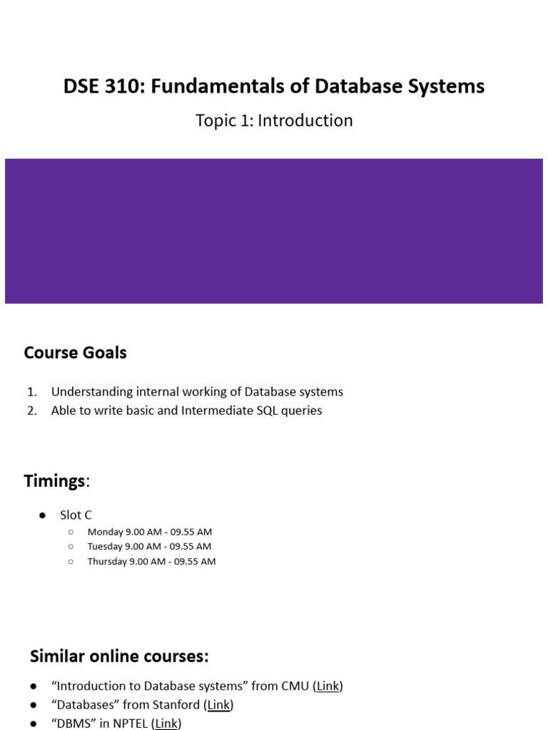 DSE 310 - Topic 1 | PDF | Databases | Relational Model