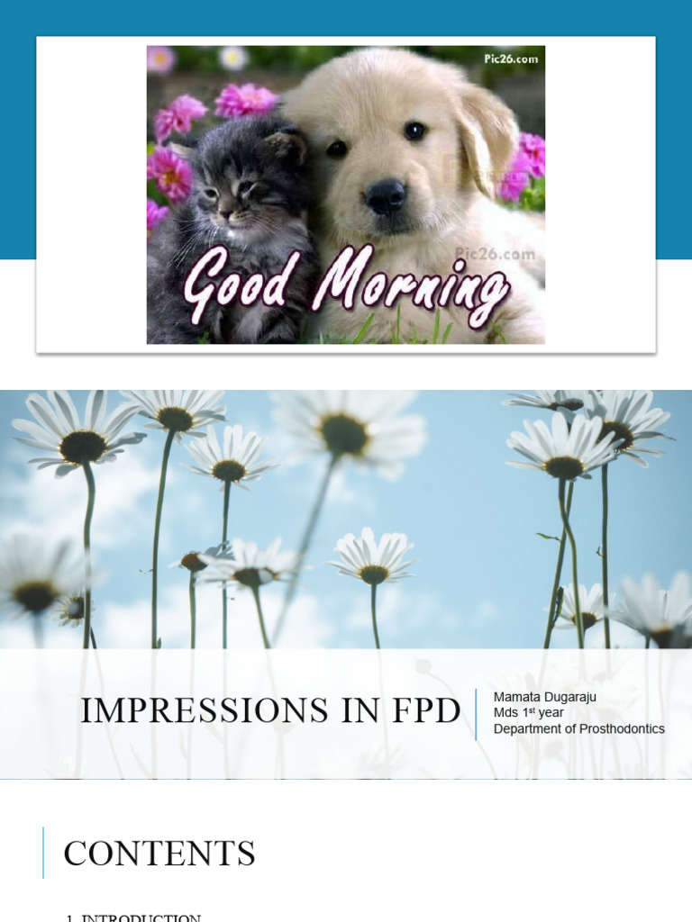 Impressions in FPD | PDF | Dentistry Branches