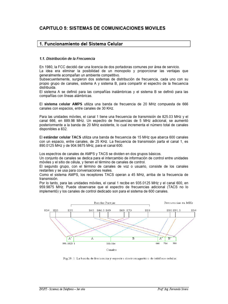 Capítulo 5 - Sistemas de Comunicaciones Móviles | PDF | Gsm | Electrónica