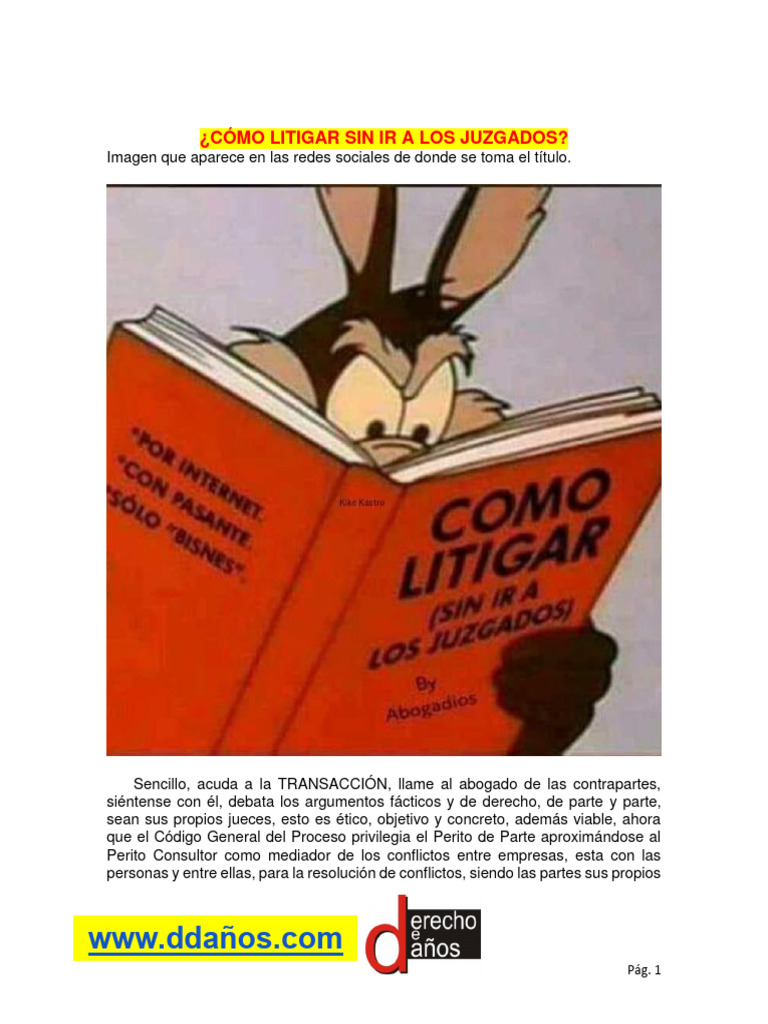 Como Litigar Perito Resp Civil | PDF | Mediación | Judicaturas