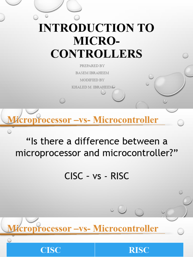 1.an Introduction To Microcontrollers - P1 | PDF | Microcontroller | Central Processing Unit