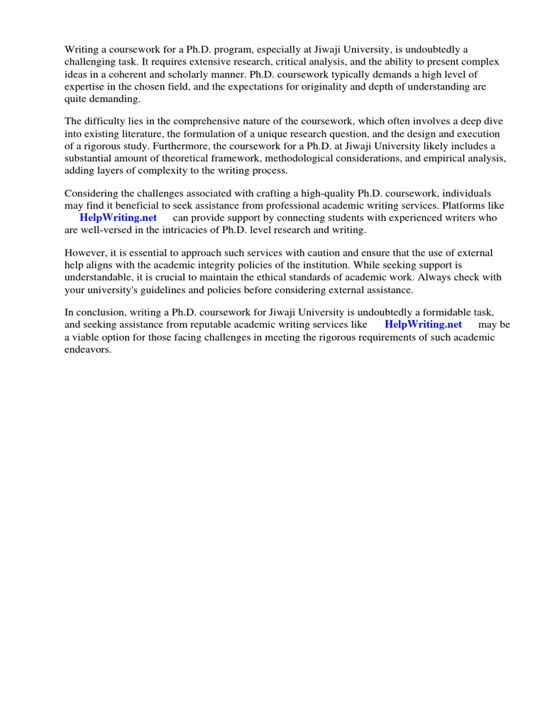 Coursework For PHD Jiwaji University | PDF