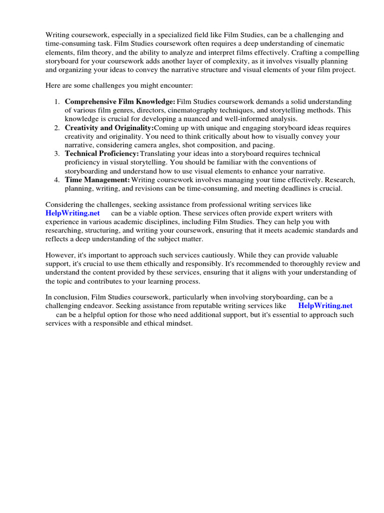 As Film Studies Coursework Storyboard Ideas | PDF | Narrative | Creativity