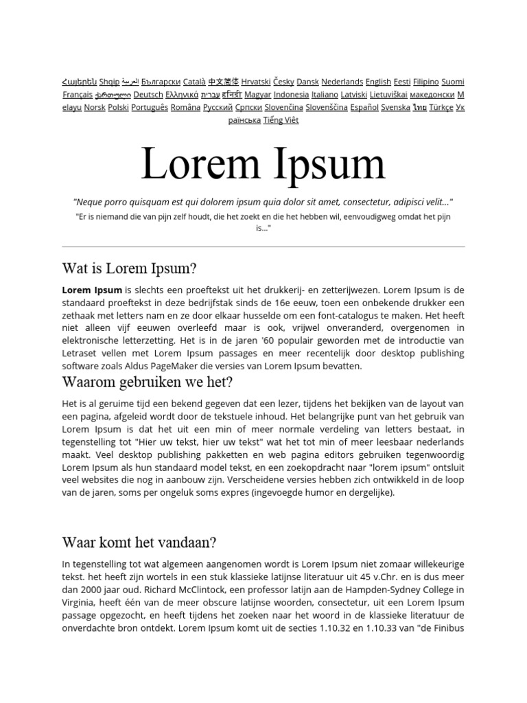 Wat Is Lorem Ipsum? | PDF