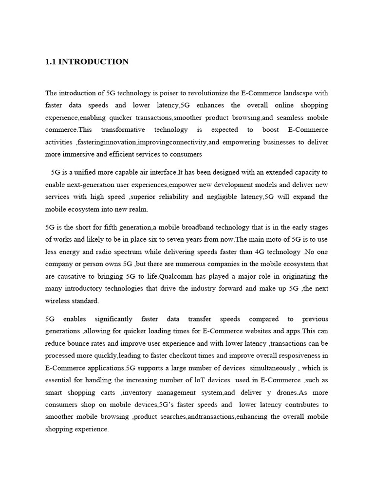5G Project | PDF | E Commerce | Online Shopping