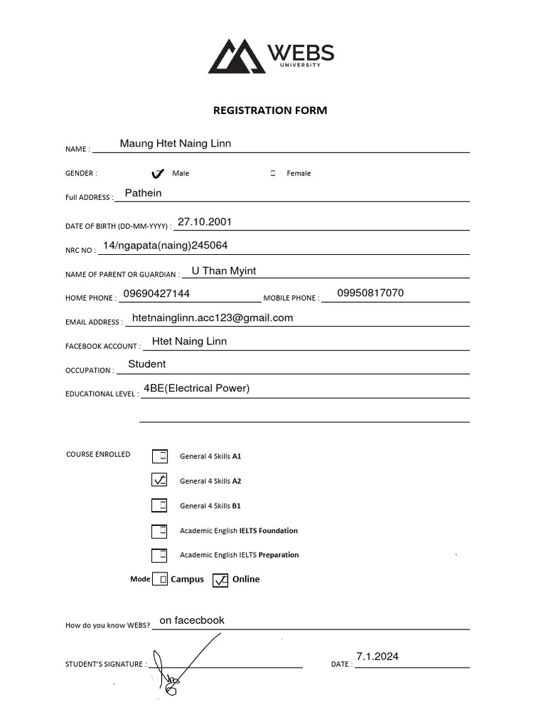 Eng Register & Rules - For Online | PDF