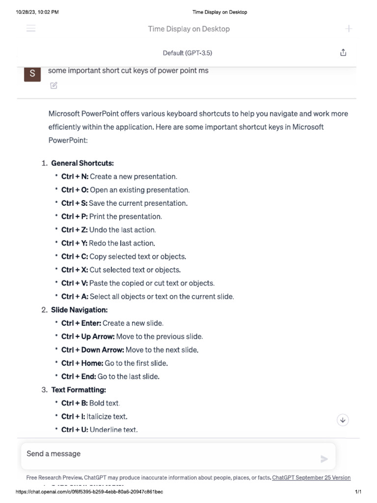 Short Cut Keys | PDF