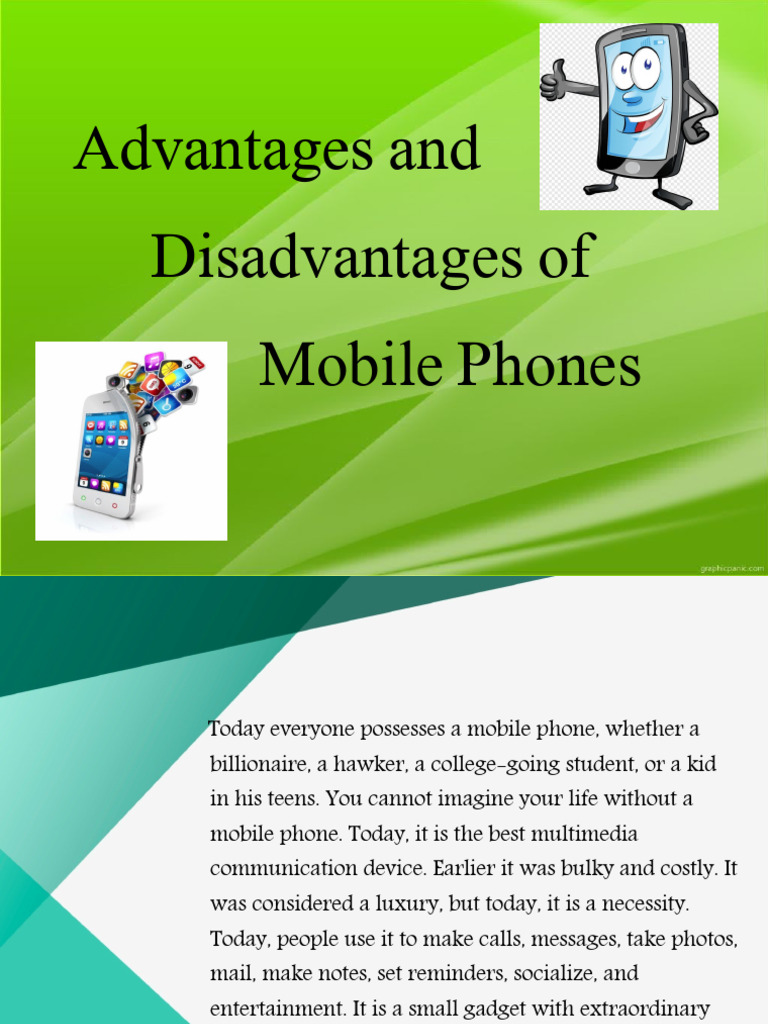 Pros and Cons of Mobile Phones | PDF | Telephone | Mobile Phones