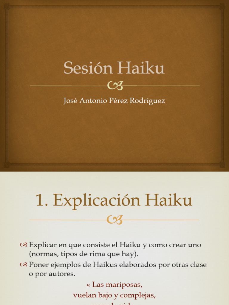 Ejemplos y Creación de Haikus | PDF
