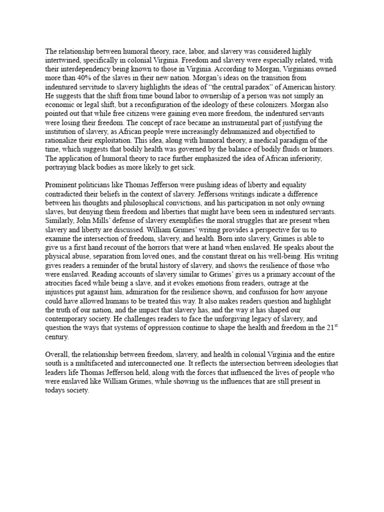 Reflection 3 | PDF | Slavery | Liberty