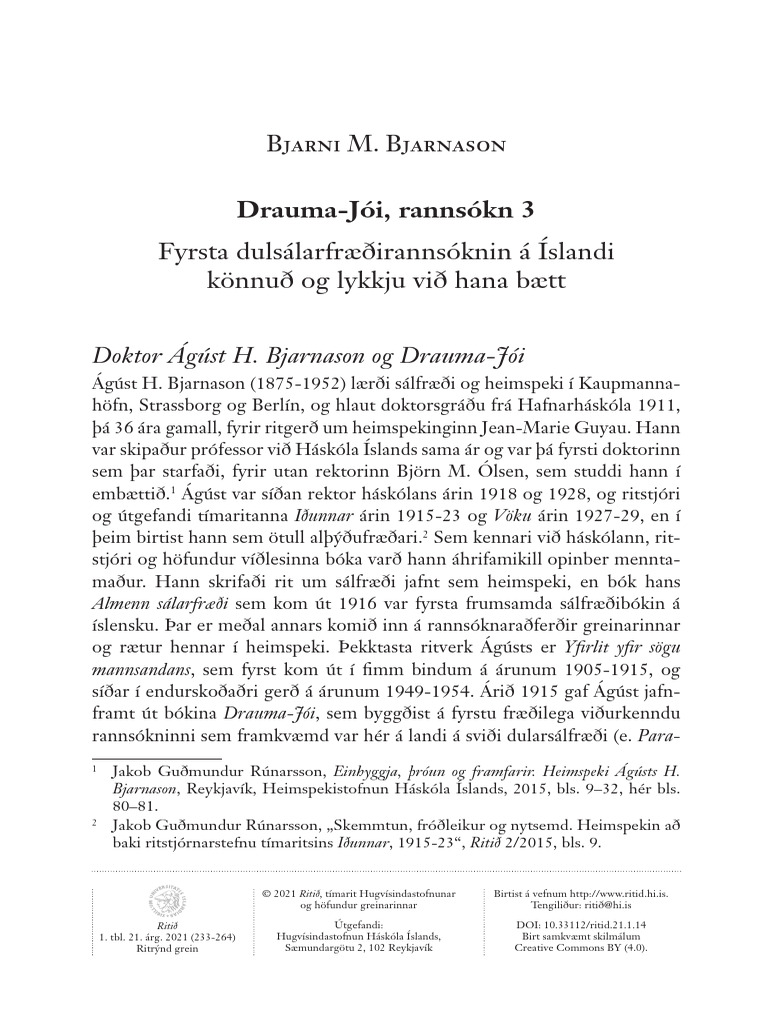 Drauma Jói | PDF