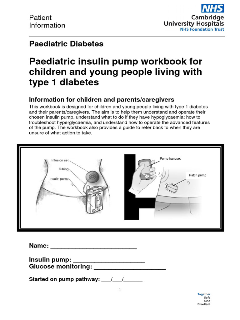 SESSION 1 Paediatric Insulin Pump Workbook For Children and Young ...