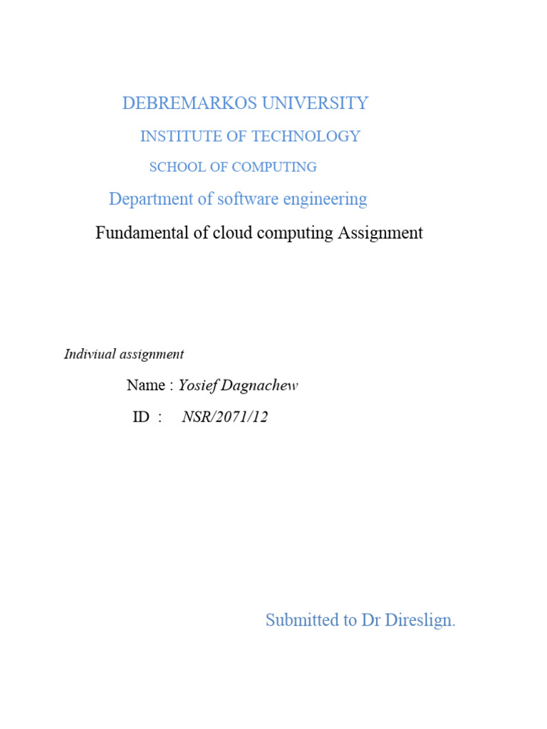 Cloud Computing Assignment | PDF | Graphics Processing Unit | Central Processing Unit