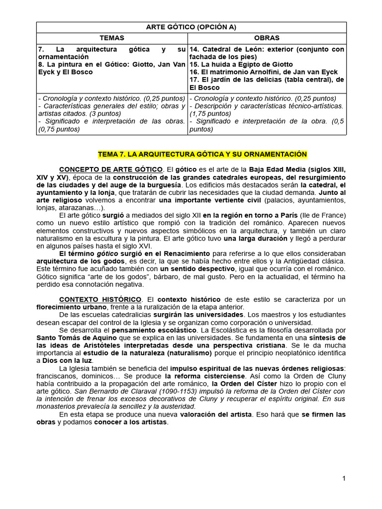 Arquitectura y Arte Gótico | PDF | Arquitectura gótica | Pinturas