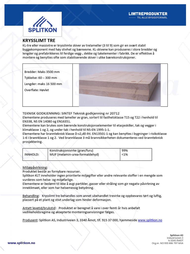 Splitkon Krysslimt Tre | PDF