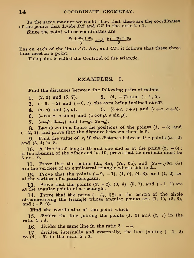 SL Loney Selected Questions Coordinate Geometry | PDF | Coordinate System | Line (Geometry)