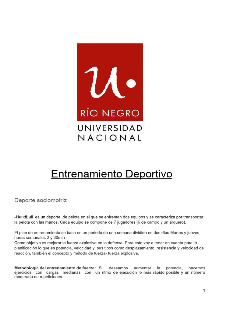 Entrenamiento Deportivo TP FINAL LIBRE 2024 | PDF | Ejercicio aerobico | Resistencia