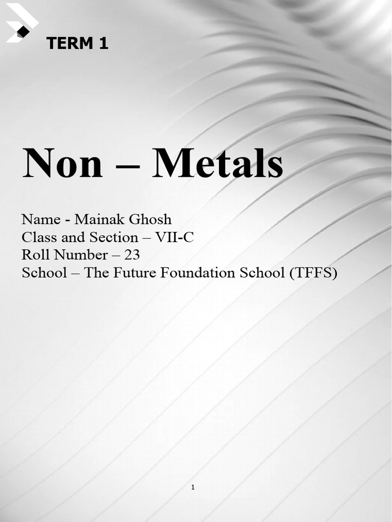 Overview of Non-Metals in Chemistry | PDF | Metals | Oxide