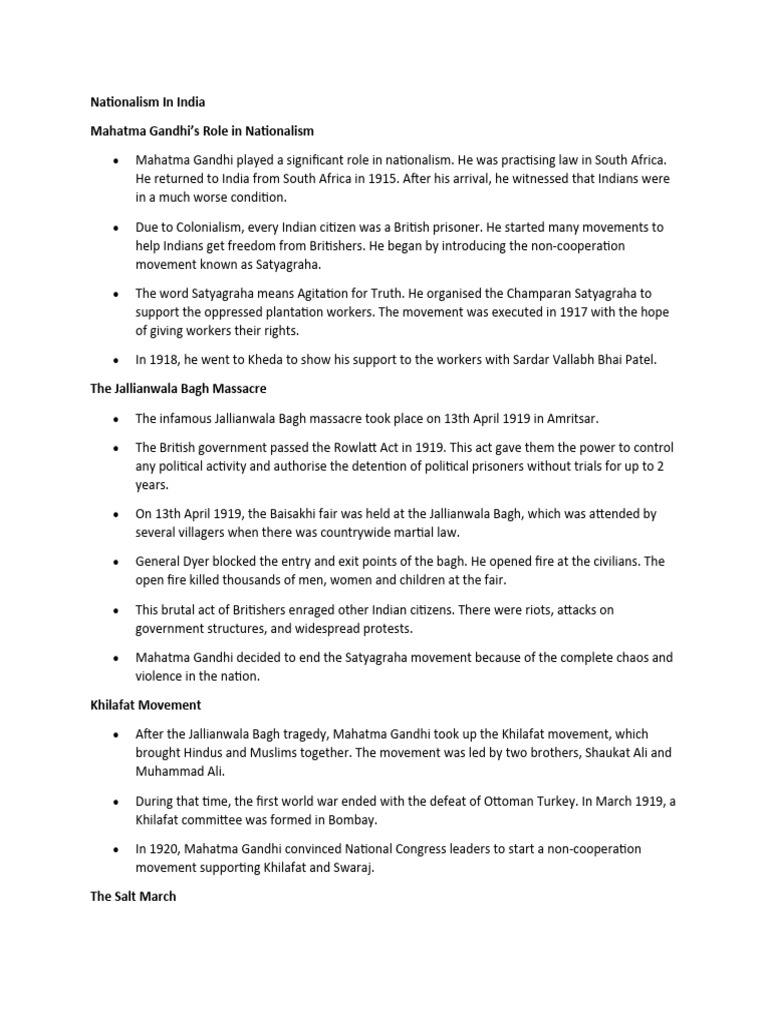 Nationalism in India | PDF | Mahatma Gandhi | Prussia