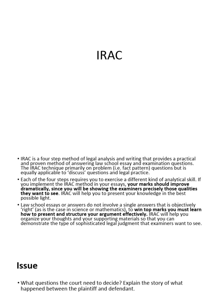 IRAC | PDF | Judgment (Law) | Case Law
