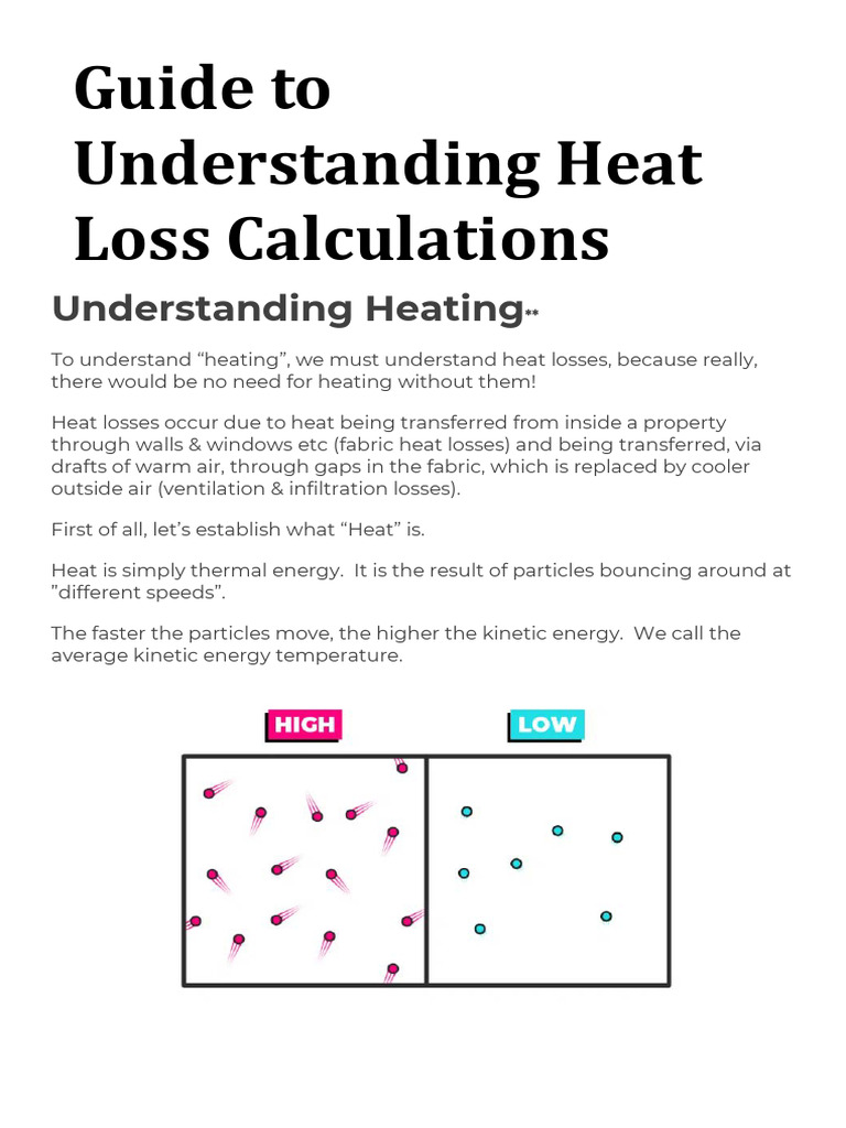 Heat Loss Calculation Guide | PDF | Thermal Conductivity | Heat