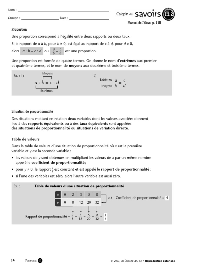 Proportions et Inversement Proportionnel | PDF | Mathématiques | Objets ...