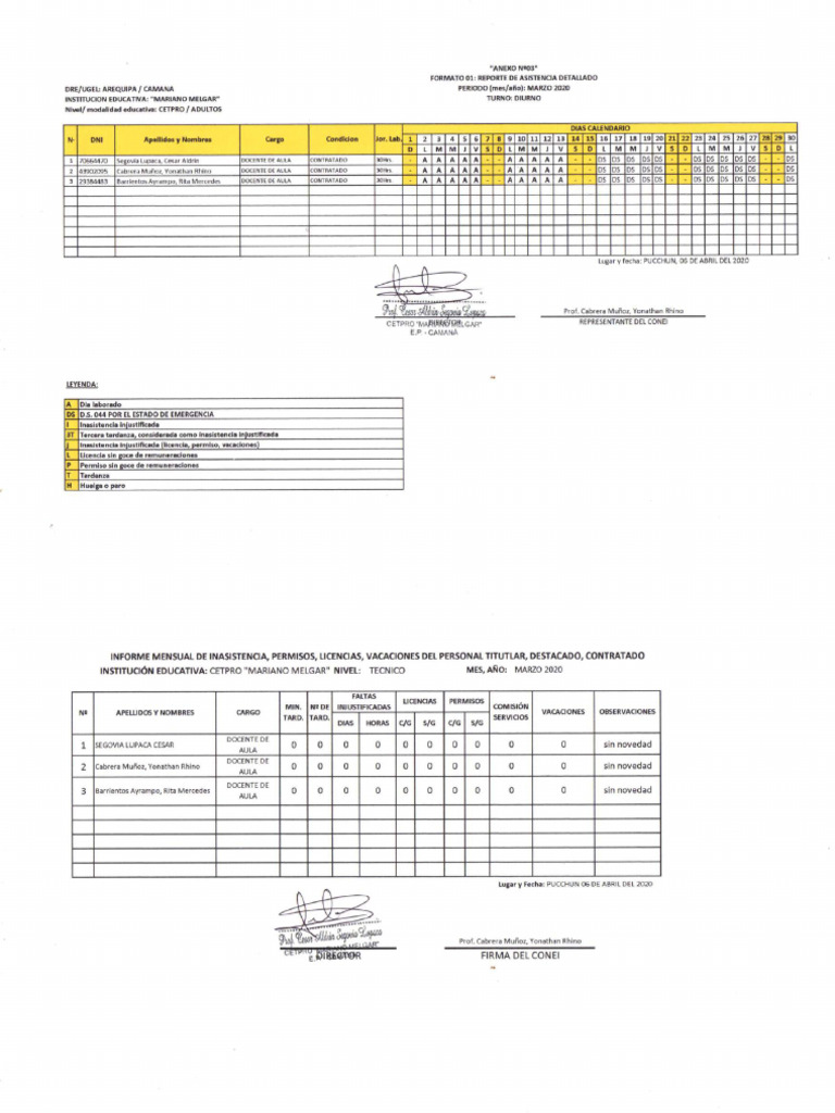 Cetpro Asistencia | PDF