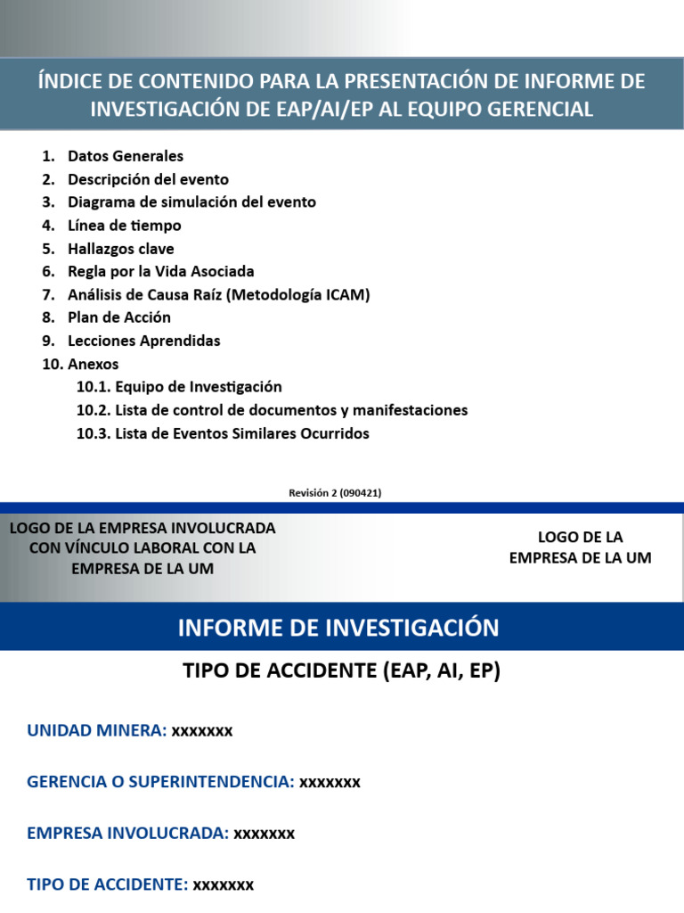 Informe de Investigacion ICAM - Rev0 BP | PDF