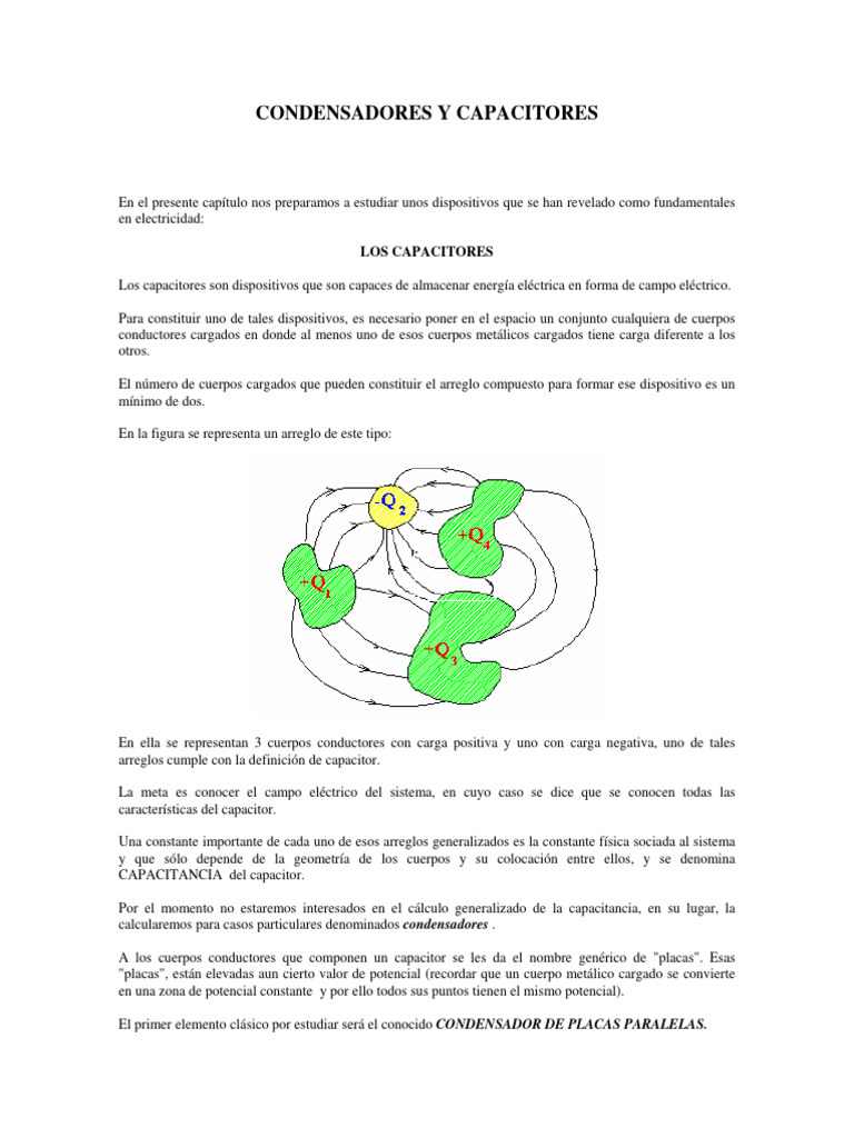 Condensadores y Capacitores | PDF | Condensador | Capacidad