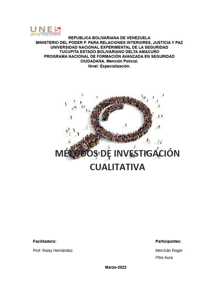 Metodos de Investigacion Cualitativas | PDF | Cuestionario | Metodología de encuesta