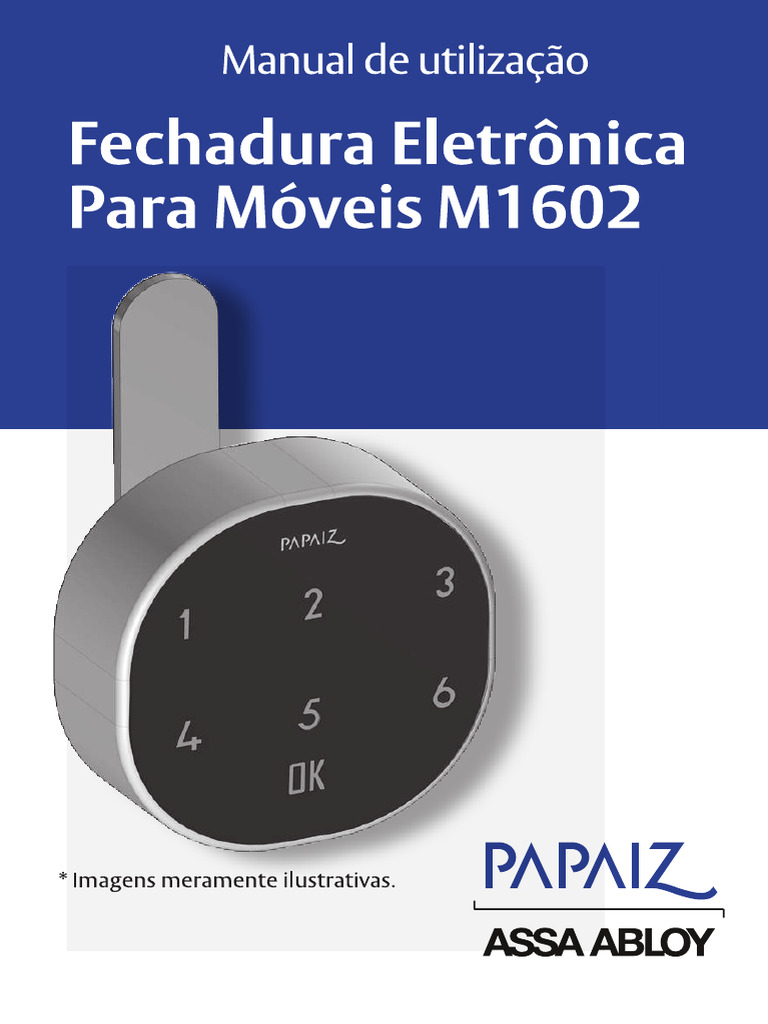 Manual Cerradura Electrónica M1602 | PDF | Contraseña | Diodo emisor de luz