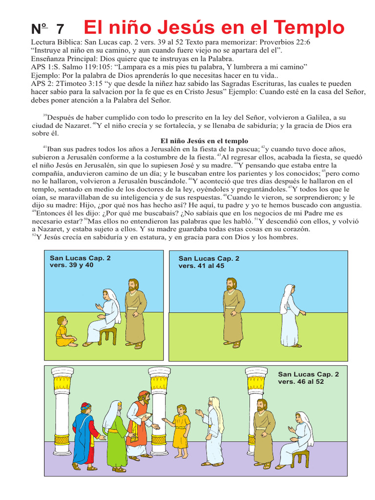07 El Niño Jesús en El Templo | PDF | Jesús | Biblia