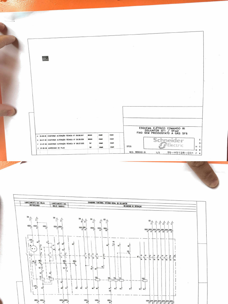 Esquema Ligação Disjuntor Schneider (SF1) | PDF