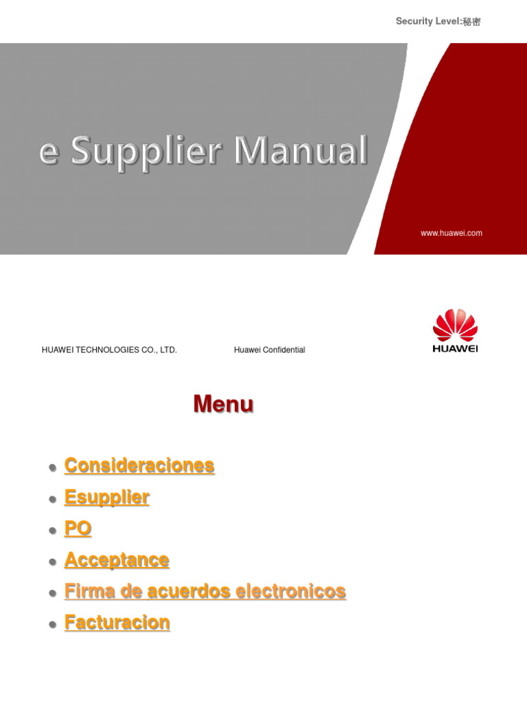 Procedimiento OC Esupplier Manual v2 | PDF