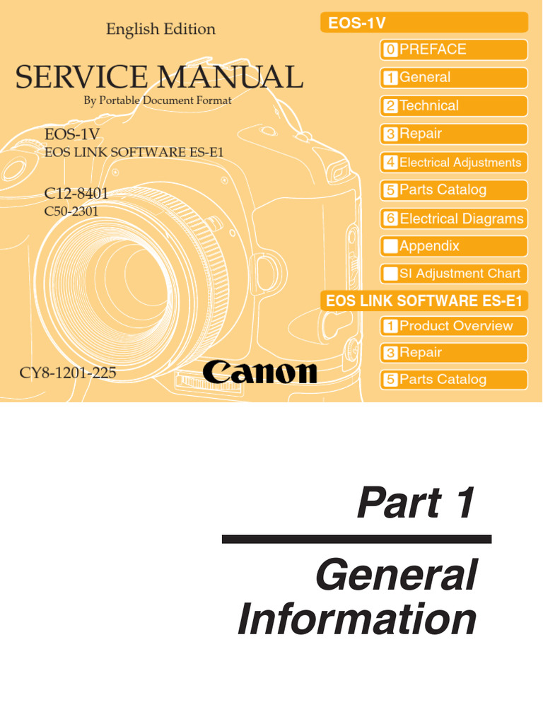 Canon Eos 1v Service Manual | PDF | Autofocus | Shutter (Photography)