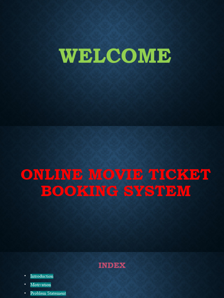 Project Presentation | PDF | Credit Card | Movie Theater
