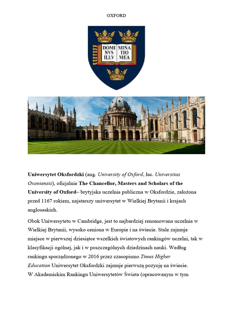 Oxford | PDF