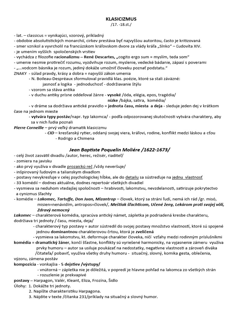 KLASICIZMUS | PDF